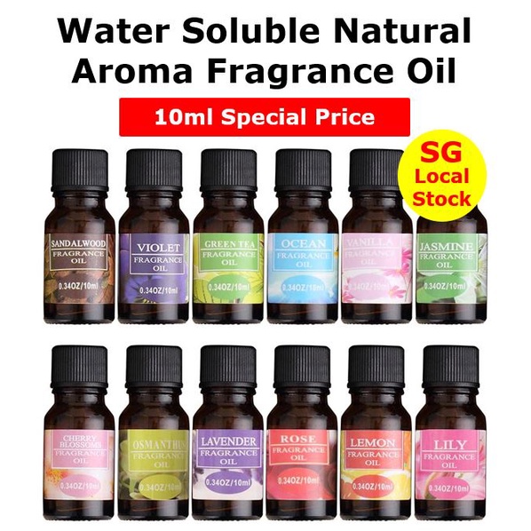 Natural Aroma Fragrance Oil Aromatherapy 10ml (Water Soluble) for Air ...