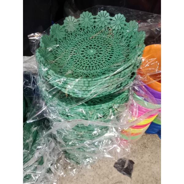Colored plastic rattan plates / plastic jikin (1 dozen /12 pcs ...