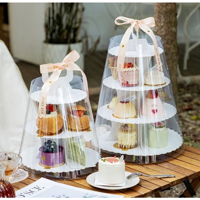 🇸🇬 High Tea display stand cupcake box dessert table party buffet stand ...