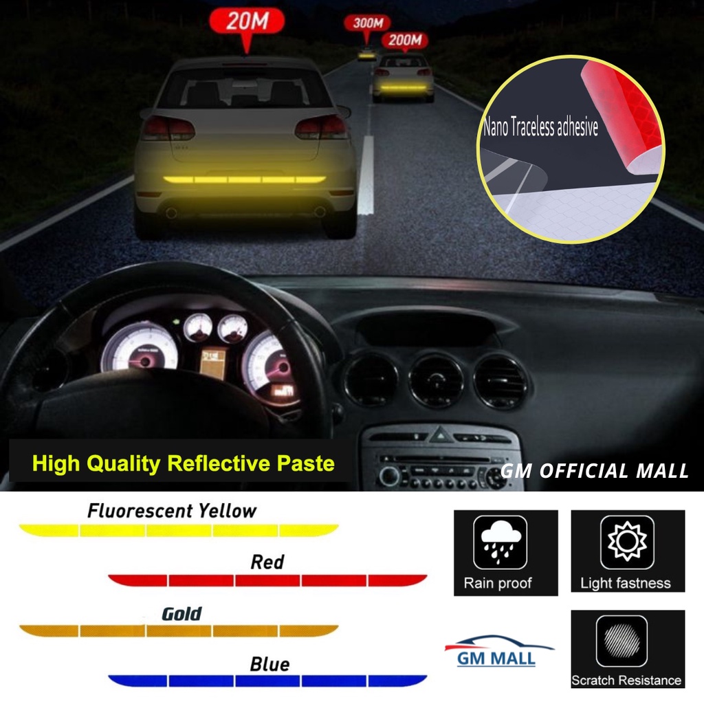 ULTRA REFLECTIVE CAR WARNING STICKER Van Warning Caution Strip Adhesive ...