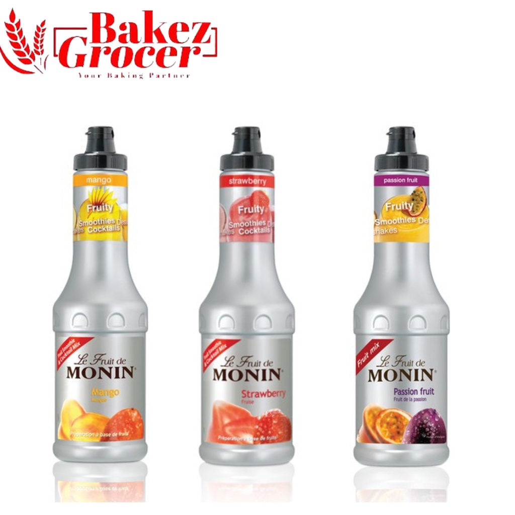 Monin Fruit Mix Puree Passion Fruit/Strawberry/Mango 500ML | Shopee ...