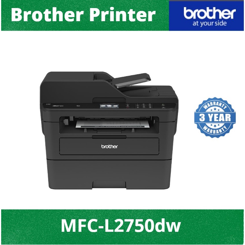 Brother MFC-L2750DW Laser Printer Print Copy Scan Fax 4-in-1 Mono Laser ...