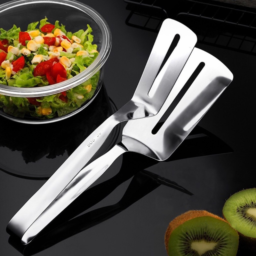 HomeDee Stainless Steel Tongs Fish Food Frying Clamp | Shopee Singapore
