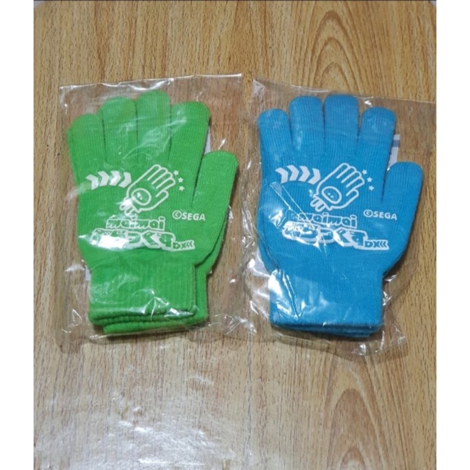 Official Maimai Deluxe Gloves SEGA (Splash Blue/Green) [Banapassport, Aime, E amusement, konami ...