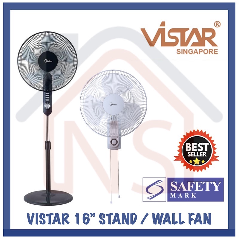 VISTAR 16inch Household Stand Fan / Wall Fan with Safety Mark (Without ...