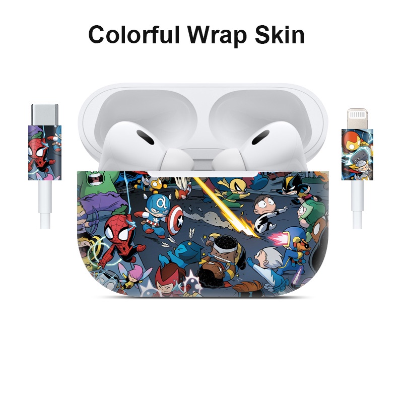 Cartoon Decal Skin Compatible for AirPods Pro 2 / Air Pod 4 Screen ...