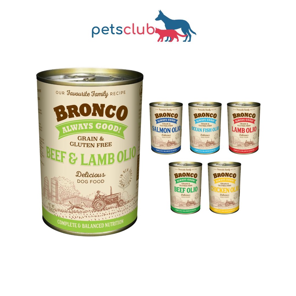[Bundle of 6/12] Bronco - Olio Dog Wet Food, 390g | Shopee Singapore