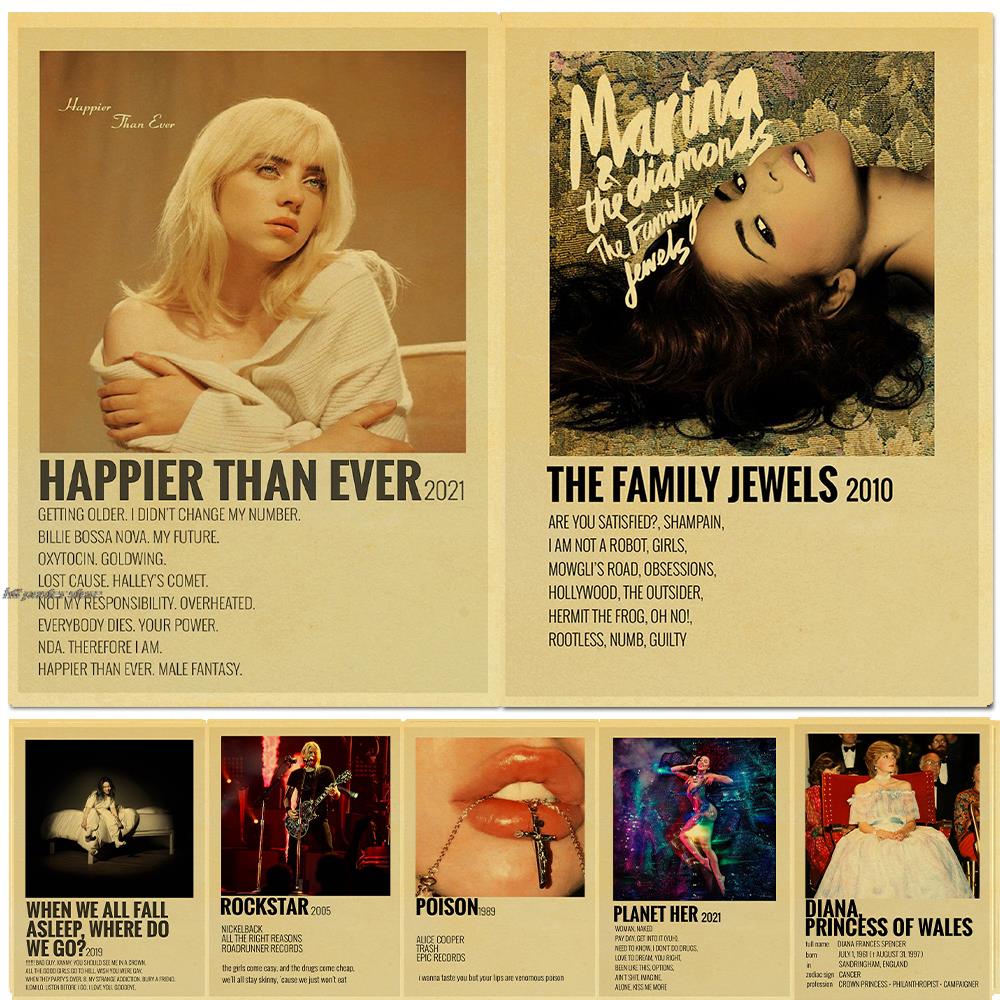 Vintage Classic Music Band Singer Poster Retro Music Album Posters Art ...