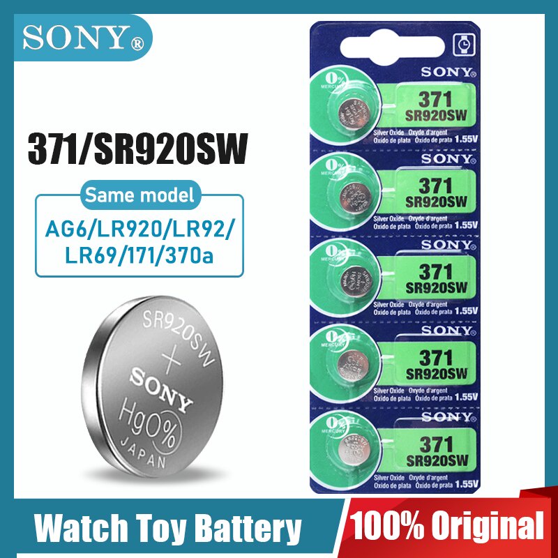 Sony 371 SR920SW AG6 920 LR920 LR69 171 370A 371A SR920 SR69 1.55V ...