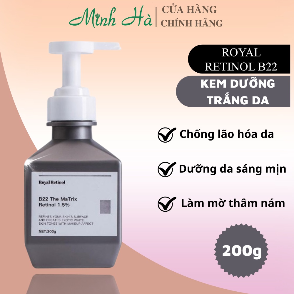Royal Retinol B22 The Matrix Retinol body Whitening Cream 1.5% 200g ...