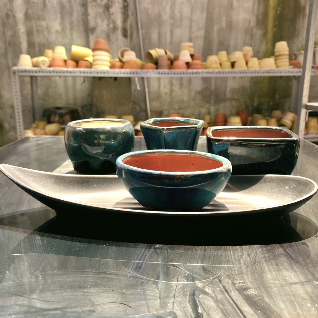 Fire Glazed Terracotta Ceramic Pots with unique colors, growing ...