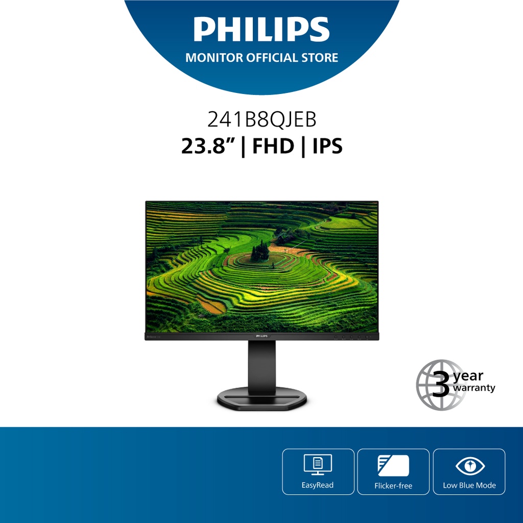 [Online Exclusive] Philips 241B8QJEB 24" IPS Full HD, USB 3.0 hub ...