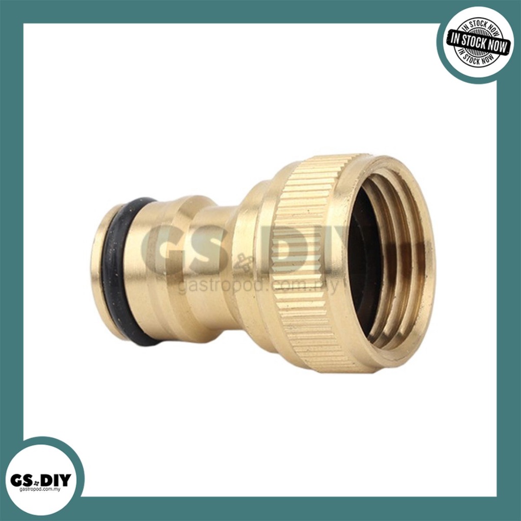 ️1/2" Quick Connector Female Saiz 15mm Paip PVC Kelabu Brass Nipple ...
