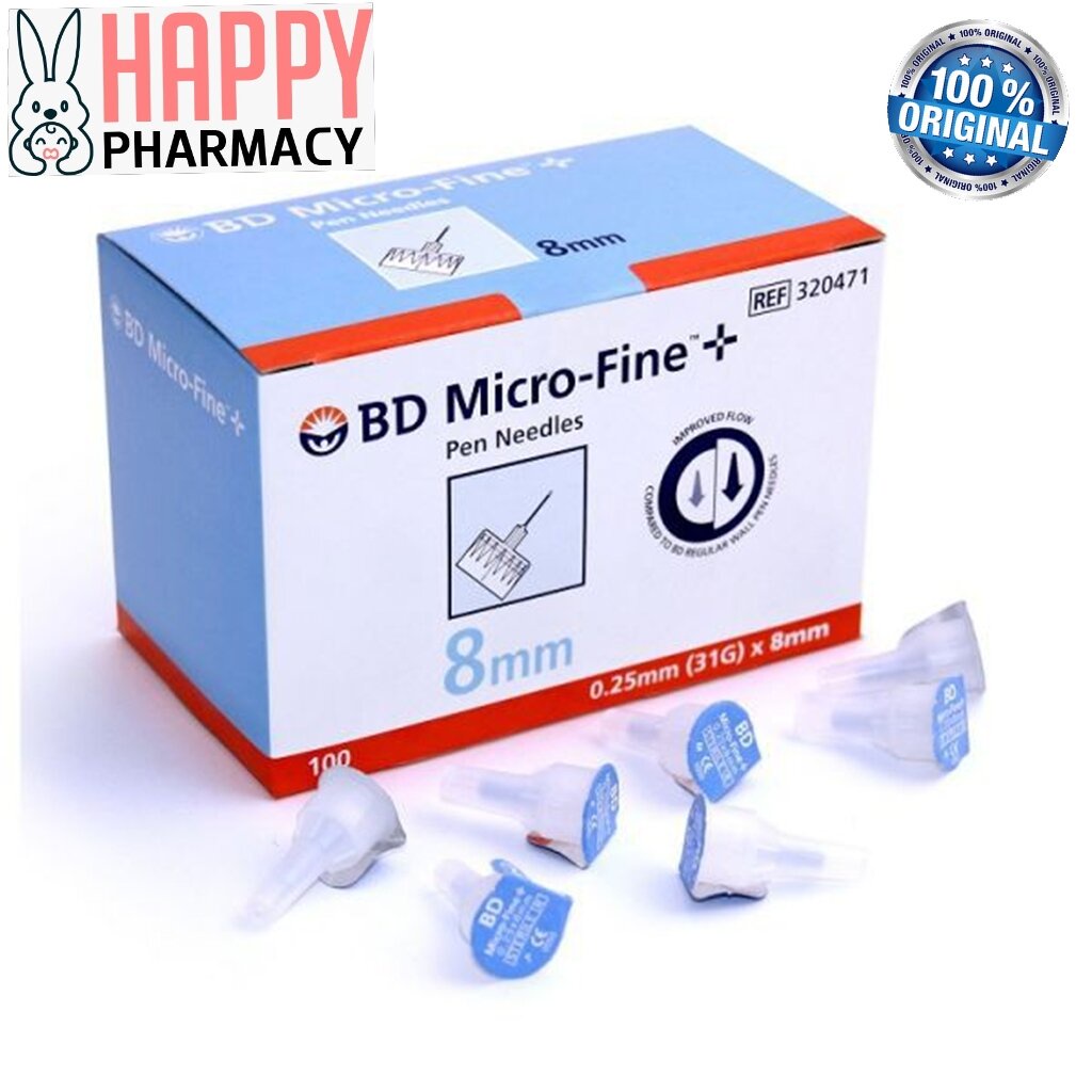 BD Micro Fine Plus 8mm Pen Needles 100'S (1box) [EXP:6/27] Kencing ...