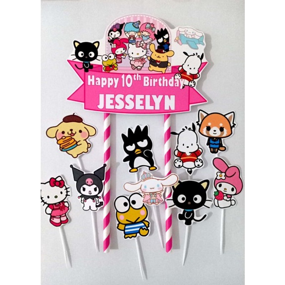 Cake TOPPER BIRTHDAY CAKE DECORATIONS SANRIO AND FRIENDS IMAGES CAN ...