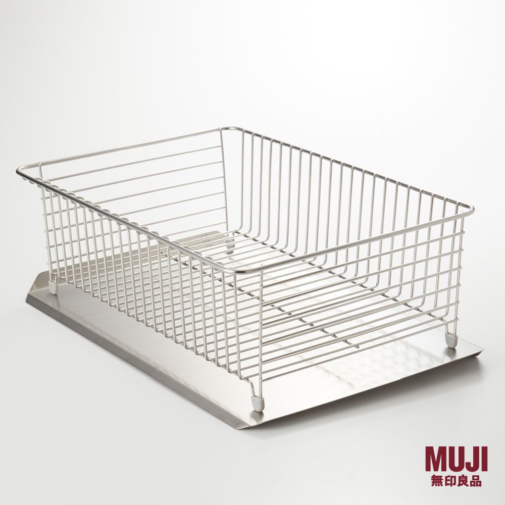 [Bundle Set] MUJI Stainless Steel Basket & Dish Drainer Tray | Shopee ...