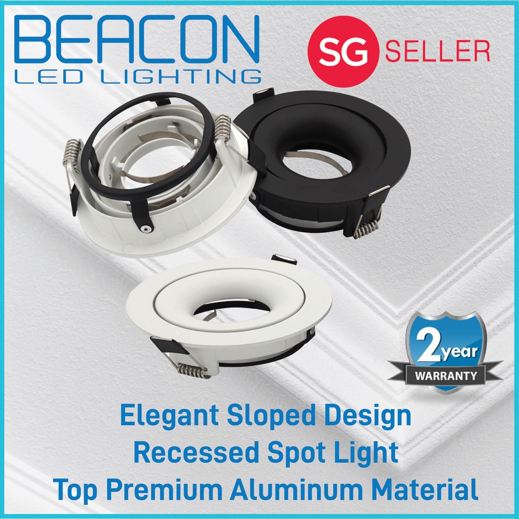 Beacon LED (center with slope) Single Double Recessed Spotlight ...