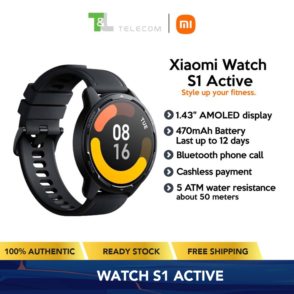 Xiaomi Watch S1 Active - Global Version | Free Shipping | 1.43" AMOLED ...