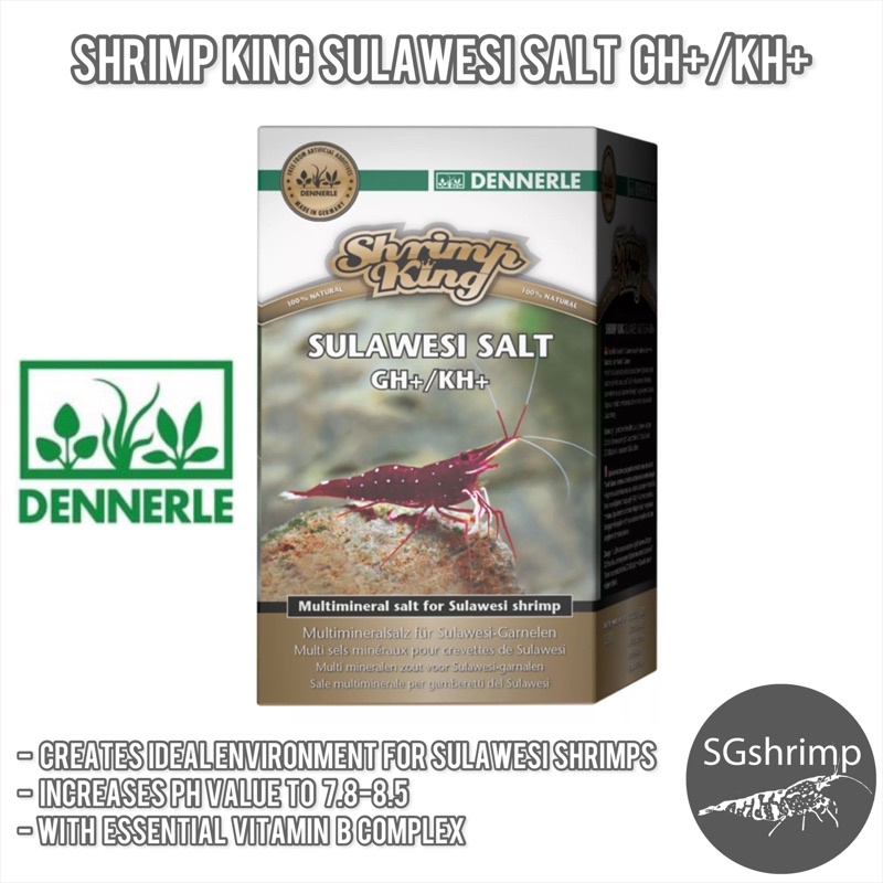 Dennerle Shrimp King Sulawesi Salt GH+/KH+ Mineral 200g | Shopee Singapore