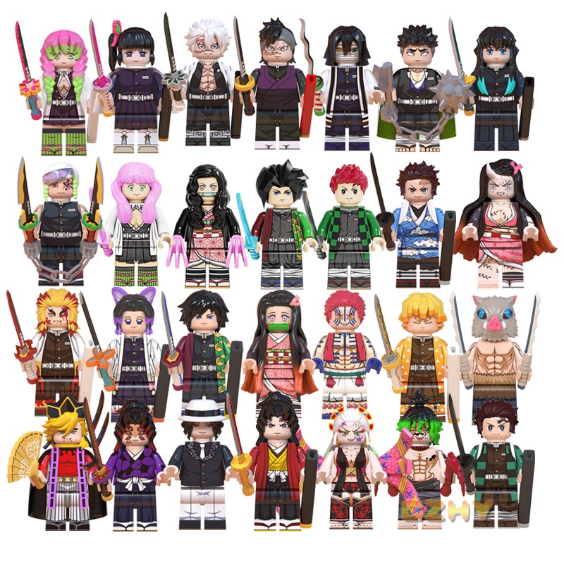 Christmas Gift Kamado Tanjirou Nezuko Minifigures Kisatsutai Slayer ...