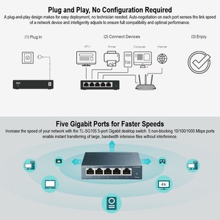 TP-link TL-SG105 5 Port / TL-SG108 8 Port Gigabit Network Switch ...