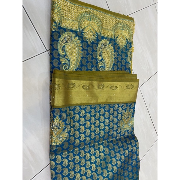 Indian gorgeous wedding Grand saree /banarasi silk saree ||green grand ...