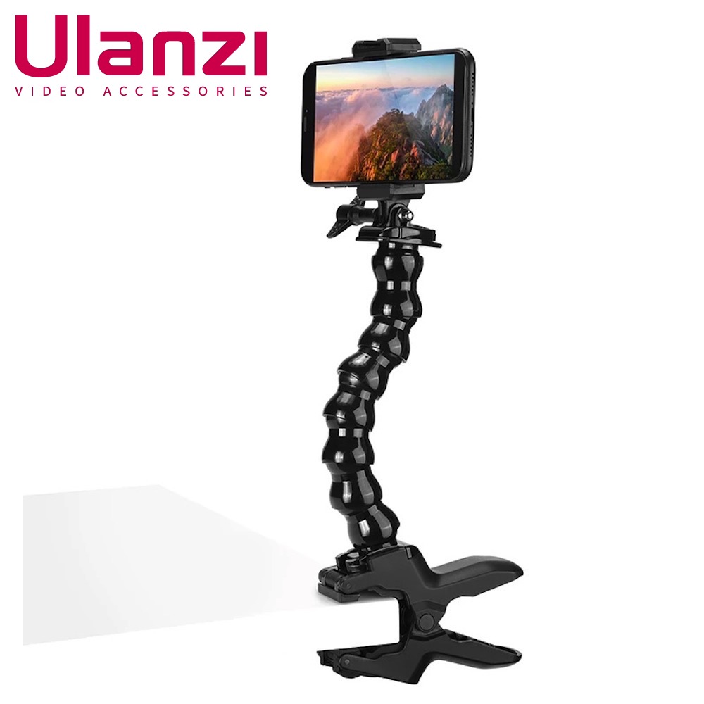 ULANZI MP-4 Jaws Gooseneck Clamp Mount Phone Holder Clip for Smartphone ...