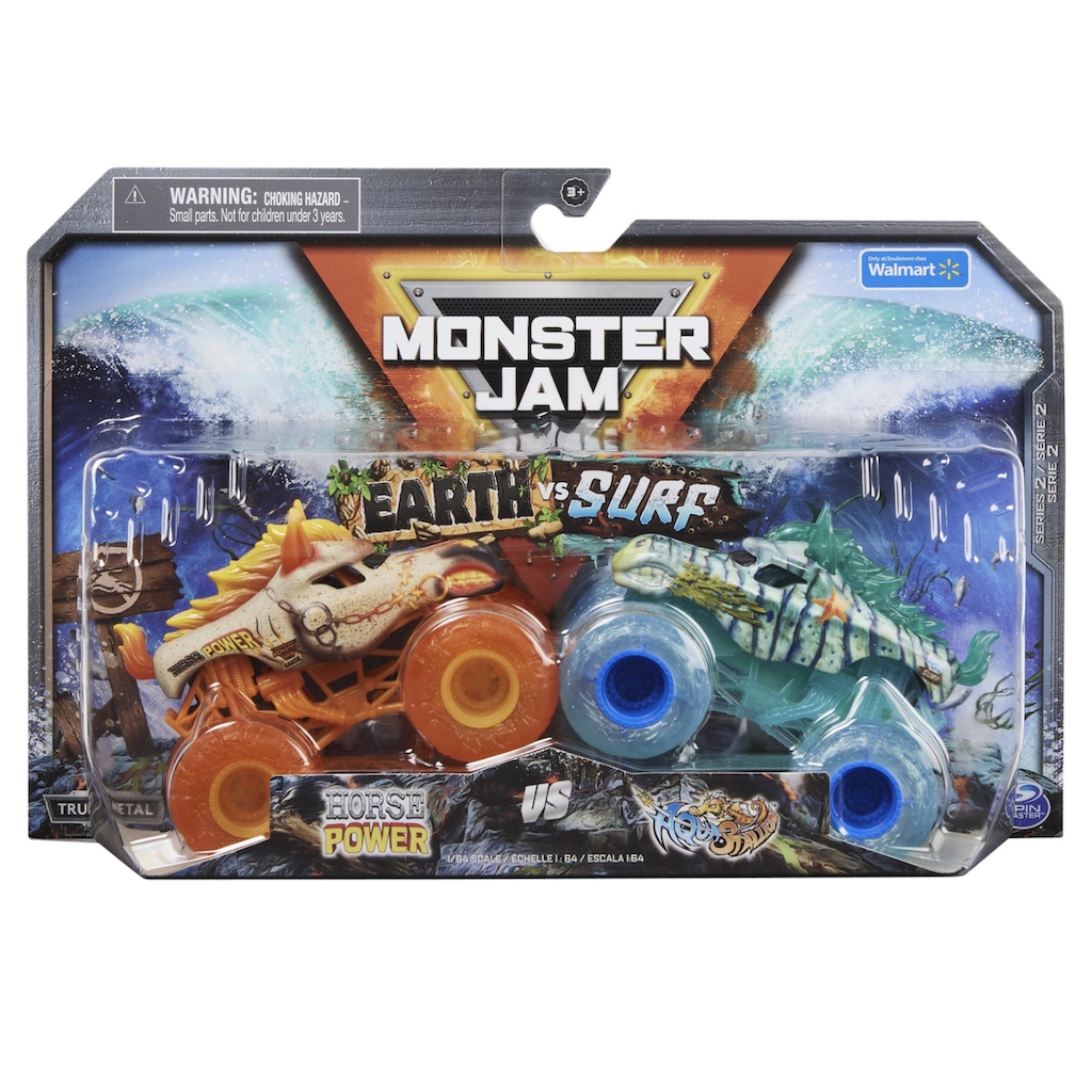 Monster Jam Special Edition 1:64 Earth Vs Surf: Sea Horse Vs Horse ...