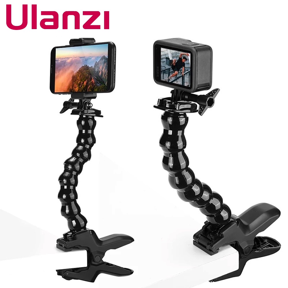 ULANZI MP-4 Jaws Clamp Gooseneck Mount Phone Holder Clip for Smartphone ...