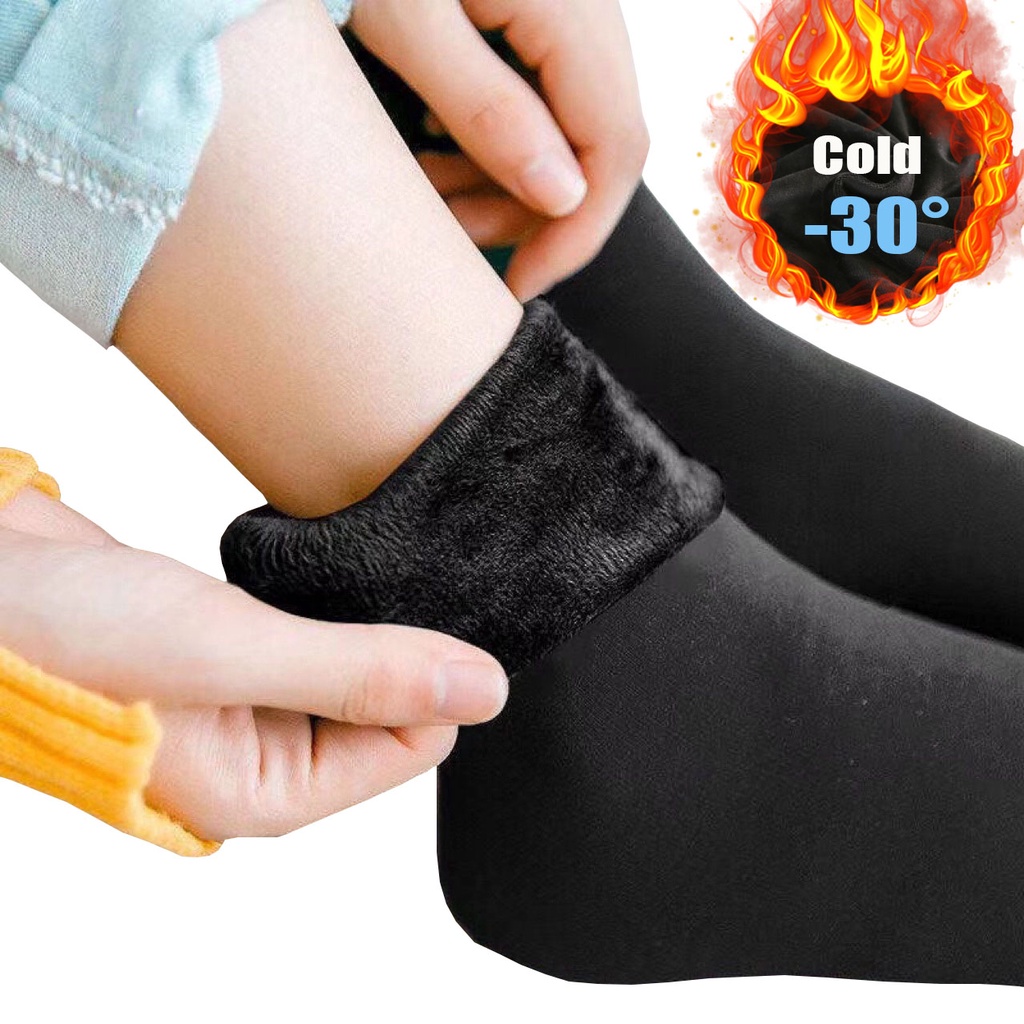 1 Pair Velvet Women Winter Warm Thicken Thermal Socks | Shopee Singapore