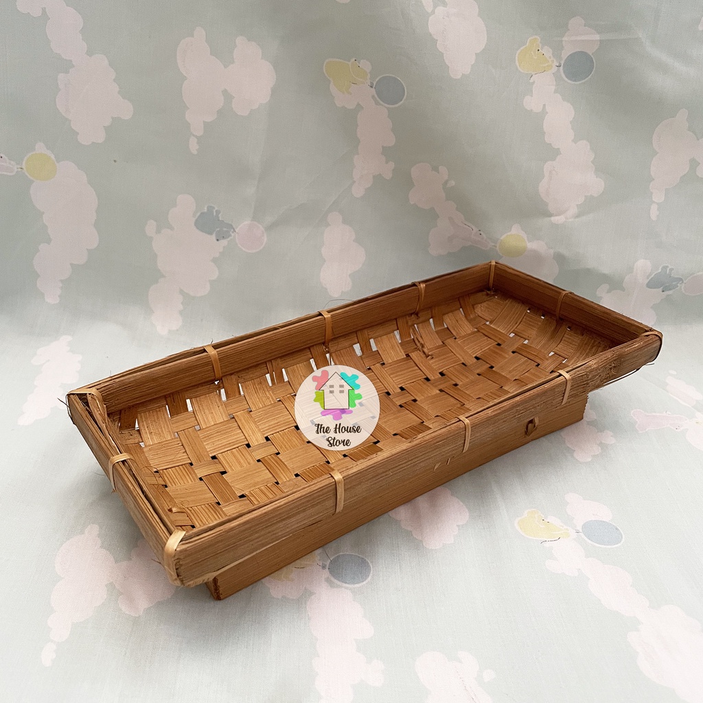 BAMBOO WOVEN RECTANGULAR LANLAPAN PLATE / CATTLE SHREDDED PLATE ...