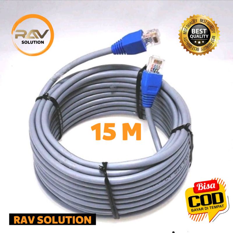 Lan / ETHERNET CAT 5 INDOOR CABLE 15 METERS READY TO USE | Shopee Singapore
