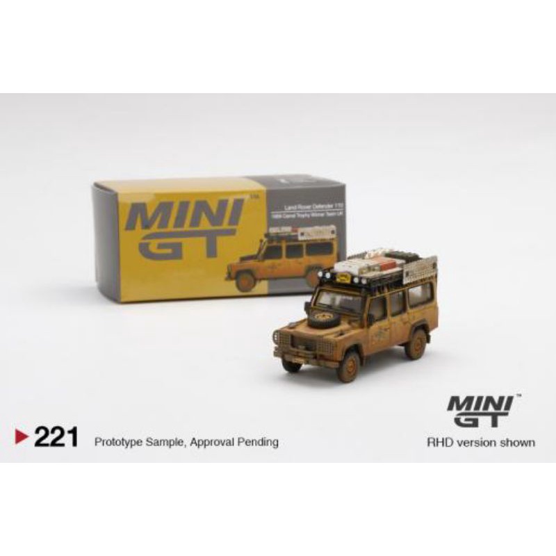 MINI GT 221 - Land Rover Defender 110 Team UK 1989 Camel Trophy Winner ...