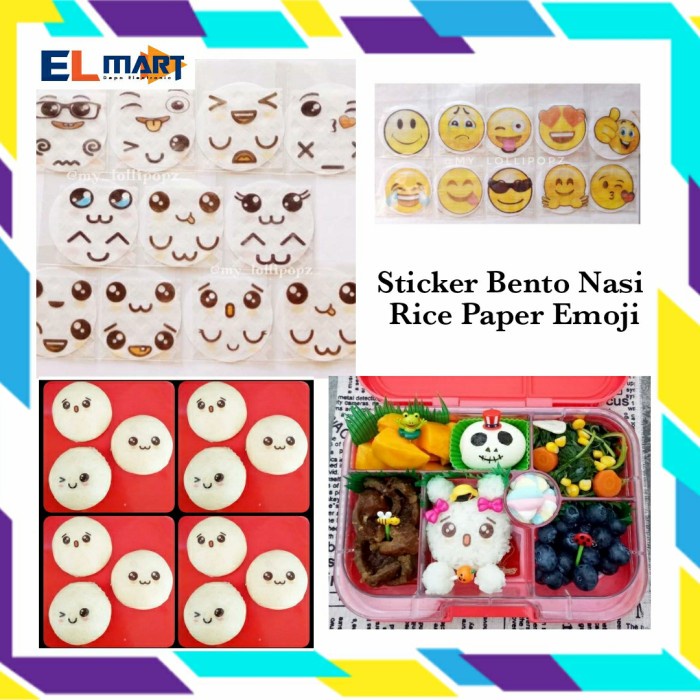 MATA Edible Sticker Eye Emoji Sticker StNasi Bento Food Rice Paper ...