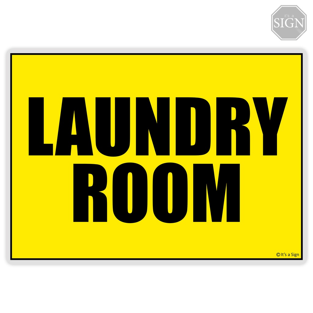 Laundry Room Sign - Laminated Signage - A4 Size | Shopee Singapore