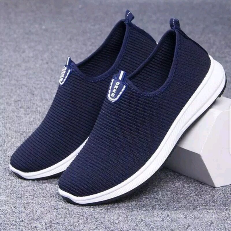 HITAM Men's Casual Shoes Slip on DNKE Black Strapless - Men's Slip on ...