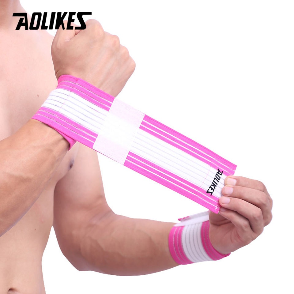 AOLIKES 1PCS Cotton Elastic Bandage Hand Sport Wristband Gym Support Wrist Brace Wrap carpal ...