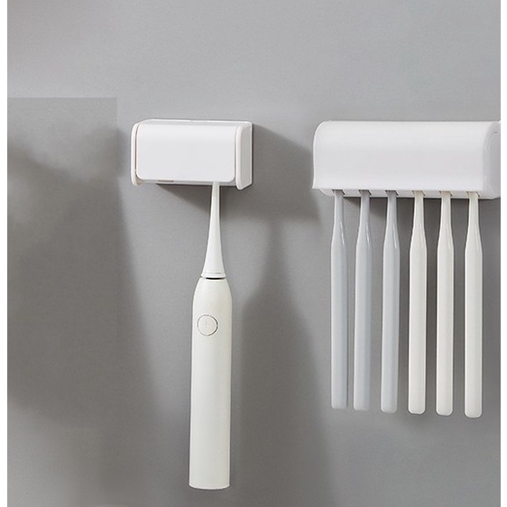 Bathroom Organizer/ Wall Mounted Toothpaste Holder/ No-punch 6-hole ...