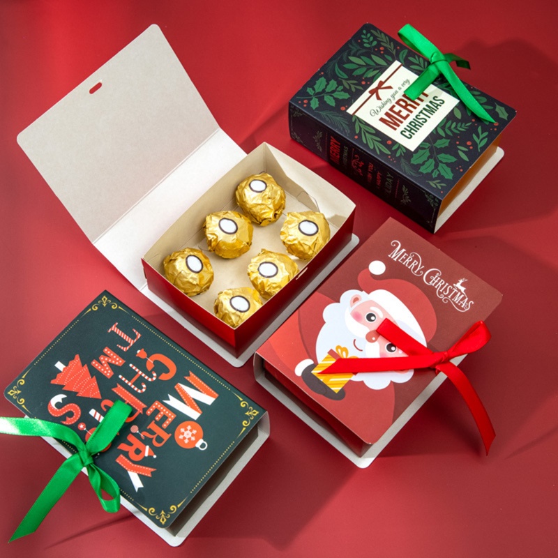 【de212.sg】Merry Christmas Paper Box/Santa Claus /Red Biscuit Candy ...