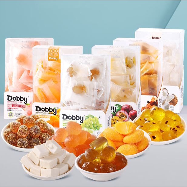 [SG] Dobby Real Fruit Juice Soft Gummy Candy Mango Strawberry White ...