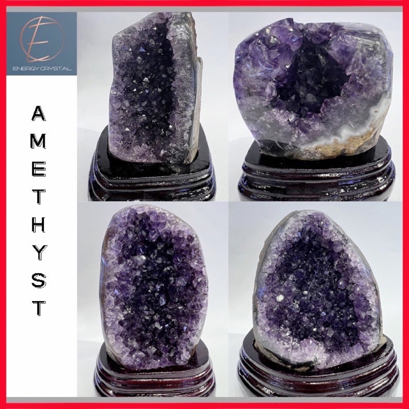 SG Amethyst With Stand Christmas Gift Chinese New Year Decorations Deep ...