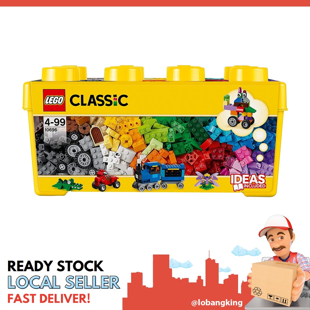 sgstock LEGO Classic Medium Creative Brick Box 10696 Building Toys for Creative Play Kids Creative Kit 484 Pieces Shopee Singapore