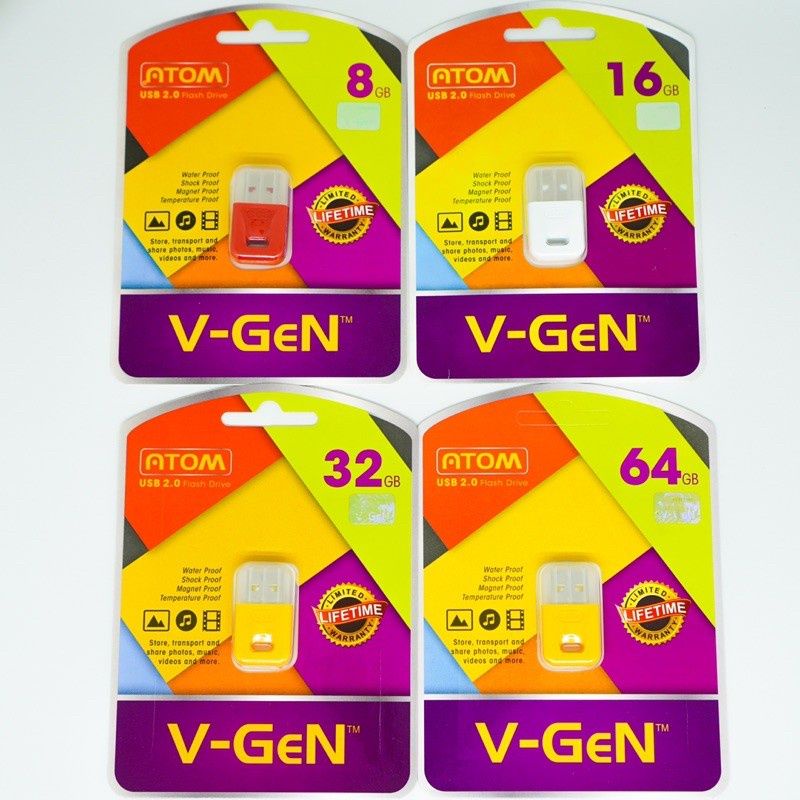 Usb Flashdisk V-gen Atom Waterprrof 8GB 16GB 32GB 64GB Original Vgen ...