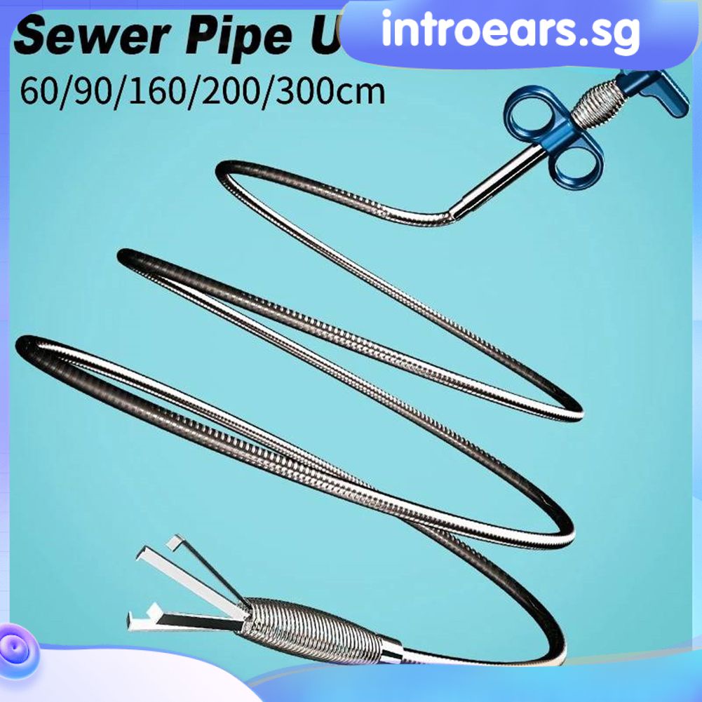 INTR 60/90/160/200/300cm Spring Pipe Dredging Tools Unblocker Snake ...