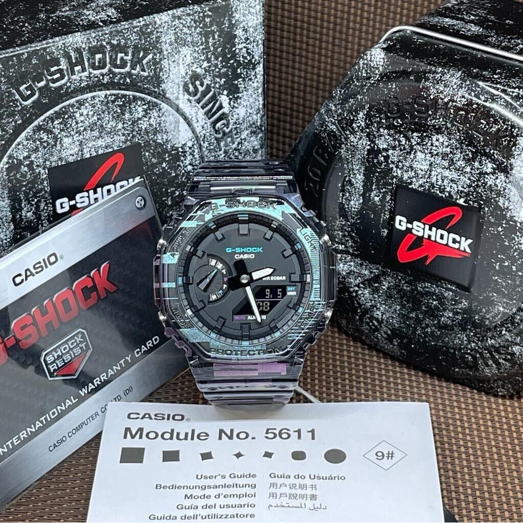 Casio G-Shock GA-2100NN-1A Iridescent Color Translucent Band Octagon ...