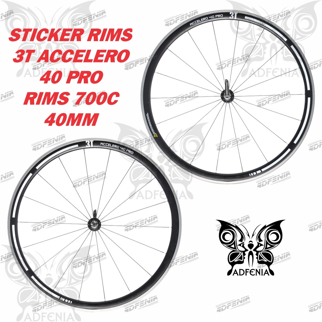Decal Rims 3T Accelero 40 Pro Road Bike Fixed Gear 700c Sticker ...