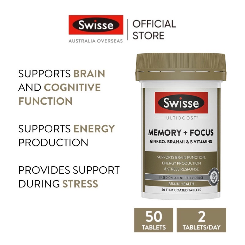 Swisse Ultiboost Memory + Focus 50 Tablets (EXP:12 2027) | Shopee Singapore