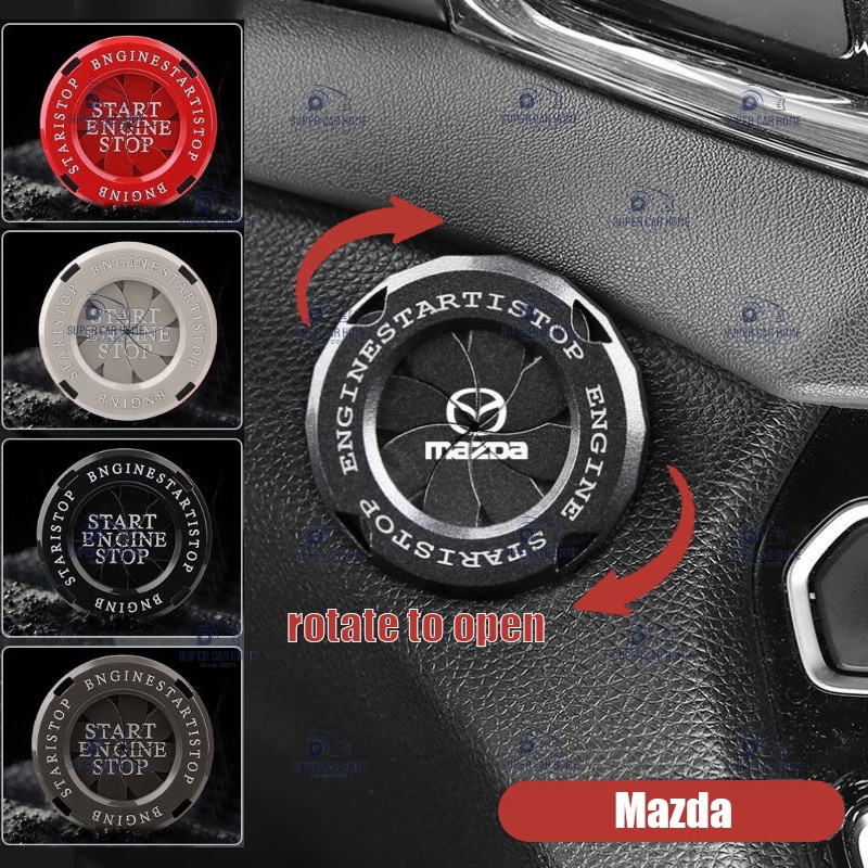 Mazda Car Engine Push Start Stop Button Cover Ignition Key Button ...