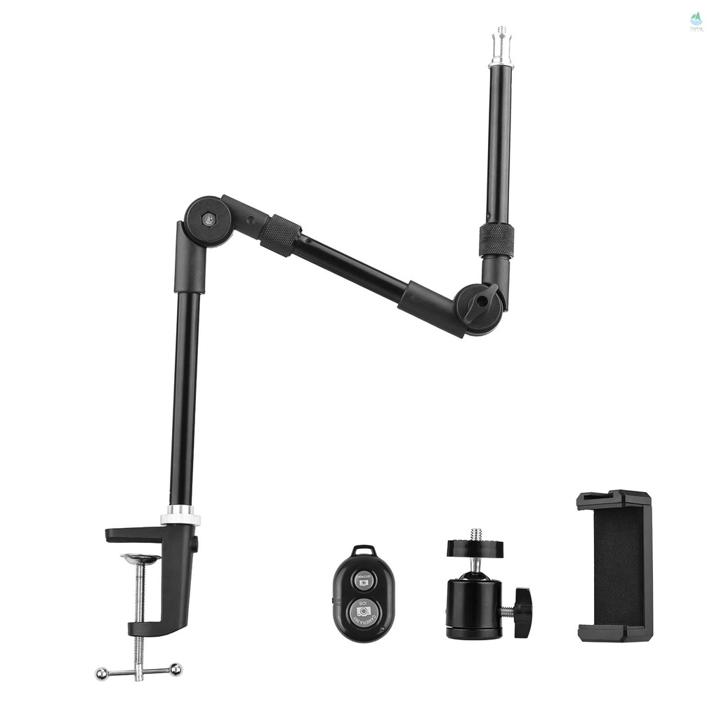 Andoer ST-01 Flexible Foldable Desk Mount Stand Metal Bracket 1/4 Inch ...