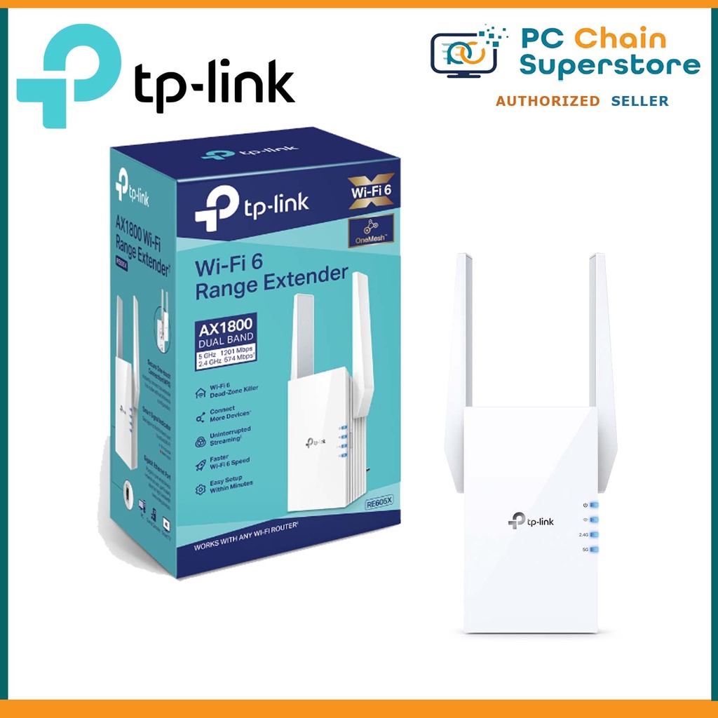 TP-Link RE605X AX1800 Wi-Fi 6 Range Extender / Wifi Repeater (TpLink ...